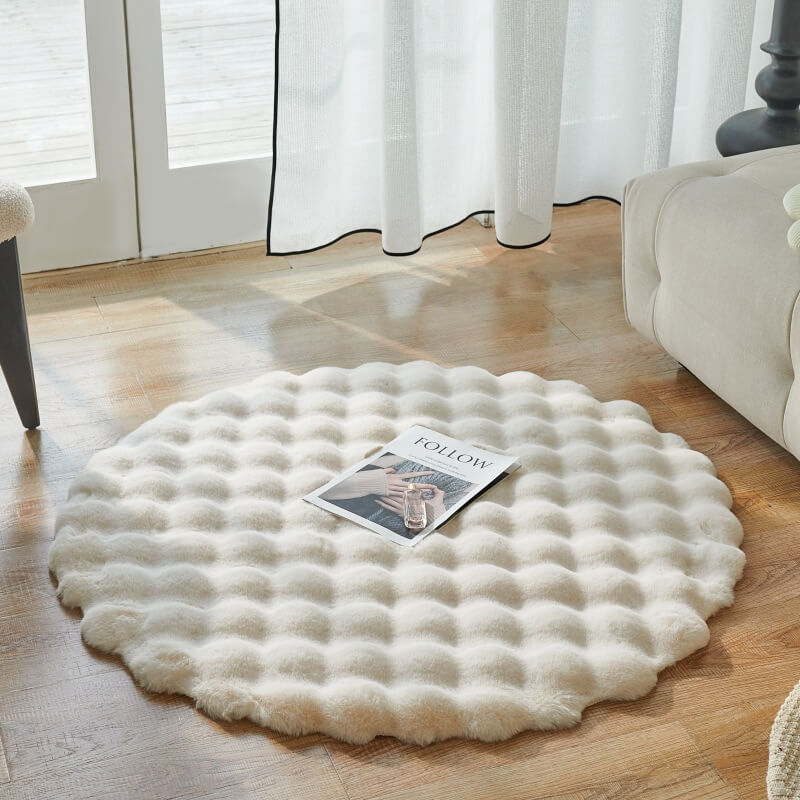 Super Round Area Rugs Ultra Soft & Fluffy Faux Fur Sheepskin Rug – balarugs