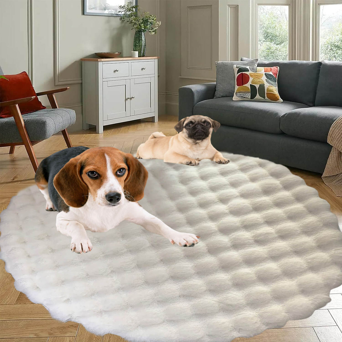 Super Round Area Rugs Ultra Soft & Fluffy Faux Fur Sheepskin Rug – balarugs