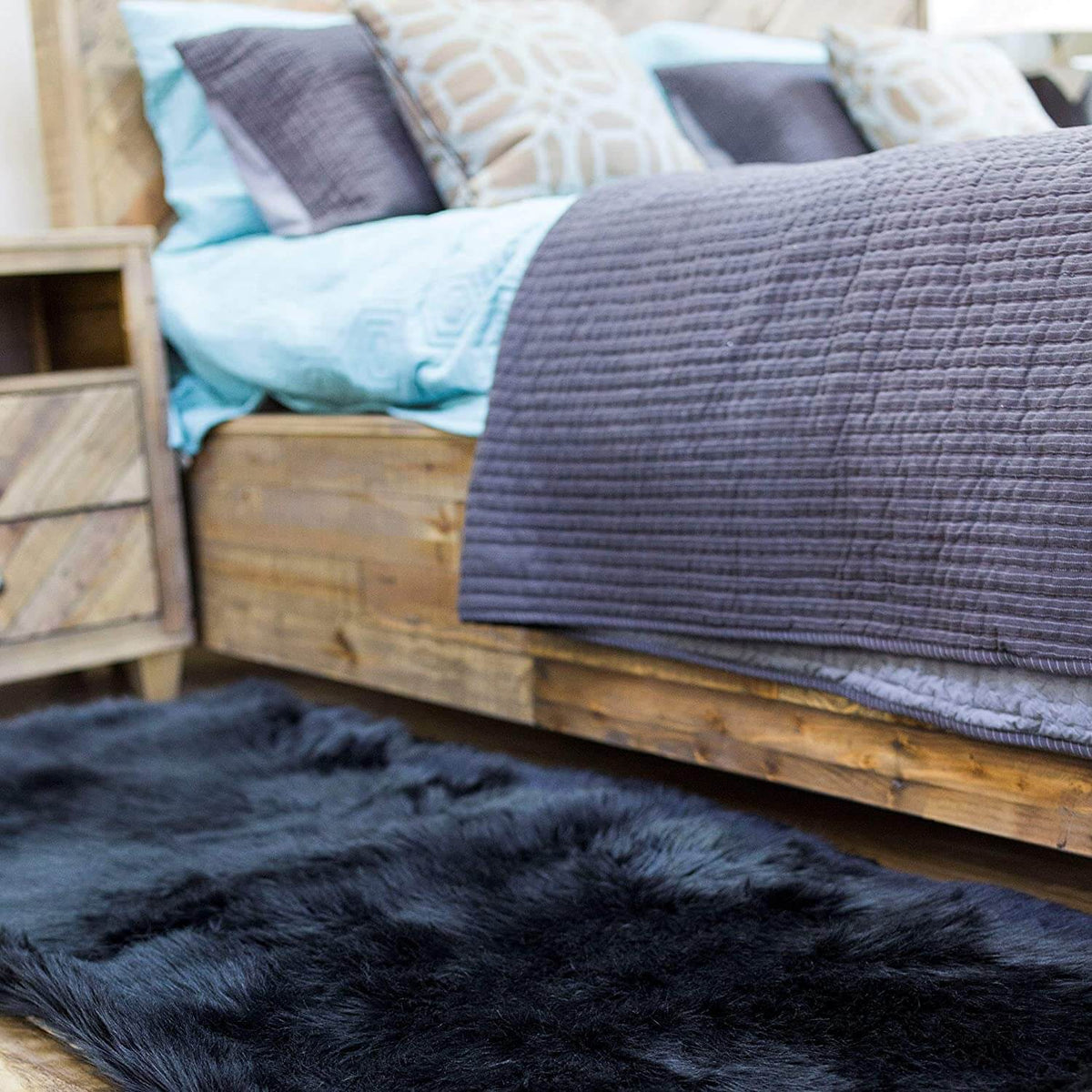 Shag Soft Solid Faux Sheepskin Runner Rug – balarugs