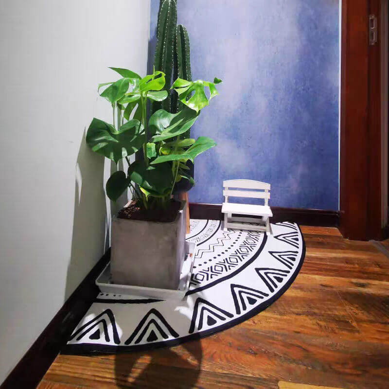 Quarter Circle Area Rug，Corner Decorative Rug – balarugs